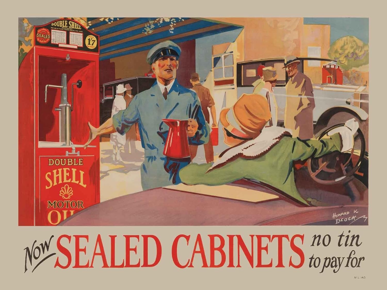 Amazon.com: Shell Sealed Cabinets steel fridge magnet (og) : Home & Kitchen