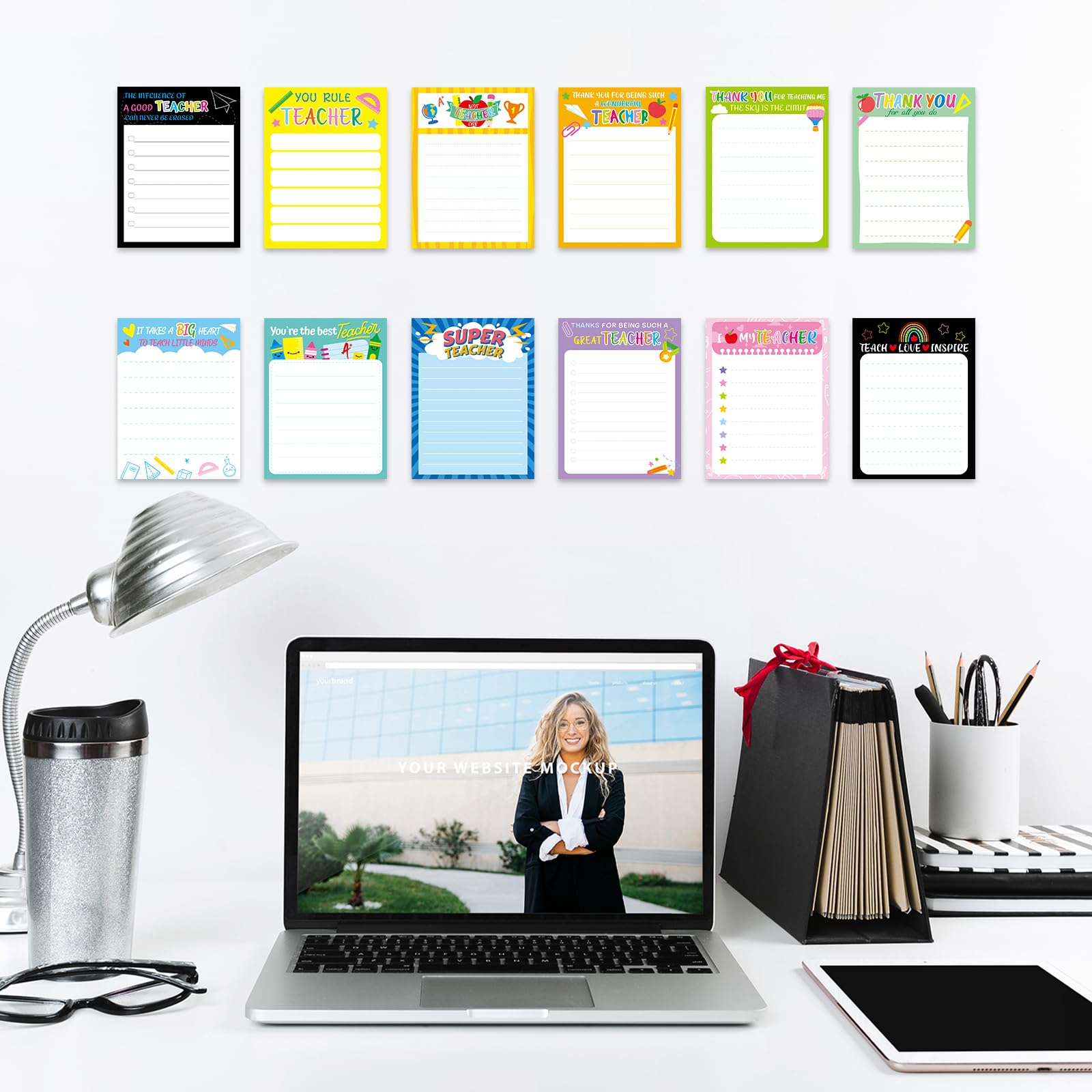 Snapklik.com : 24 Pcs Teacher Appreciation Notepad Sets Teacher Memo ...