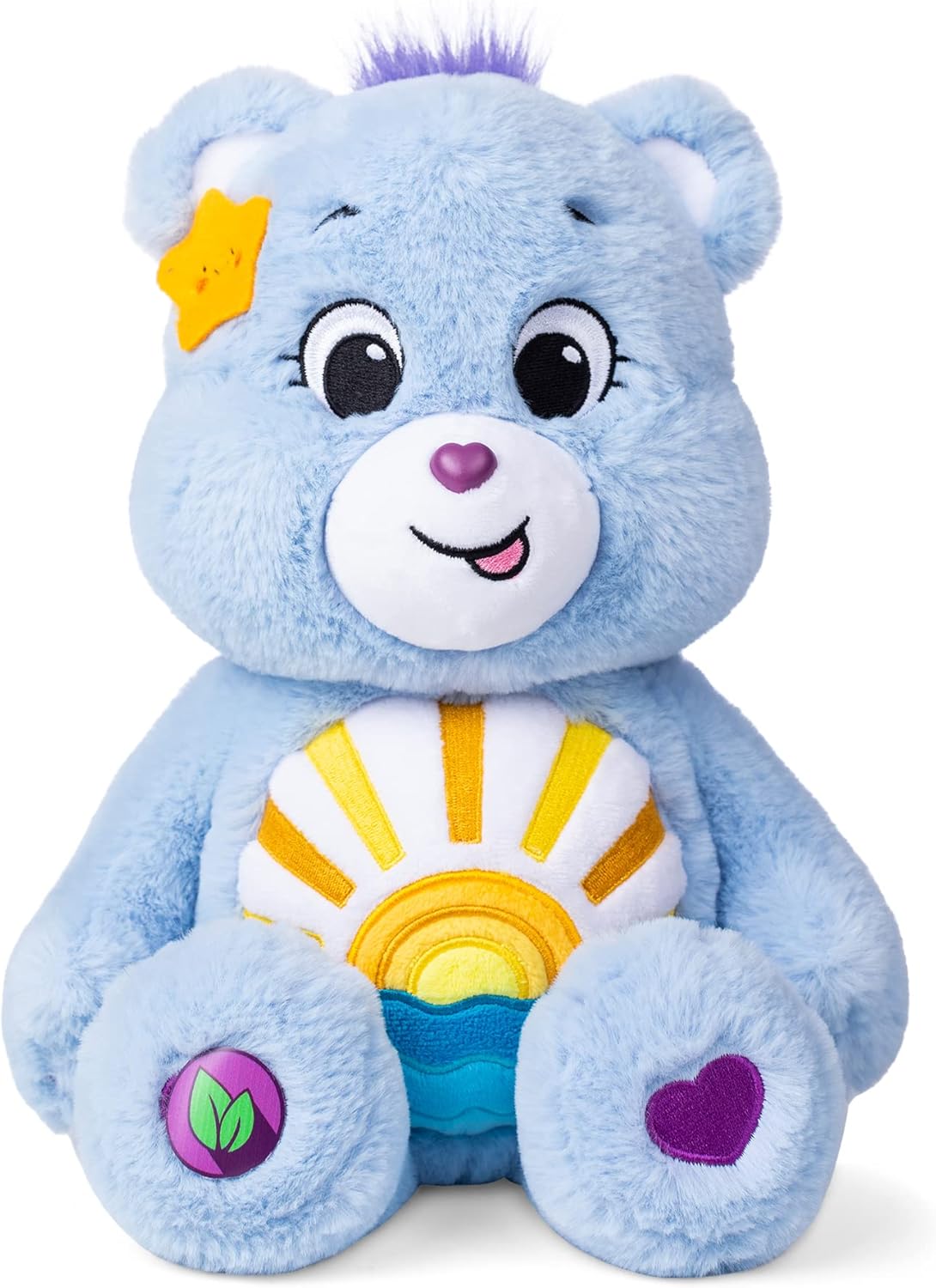 Basic Fun Care Bears Peluche Sea Friend Bear Medium, 35 cm Jouet Doux écologique, Cadeau ...
