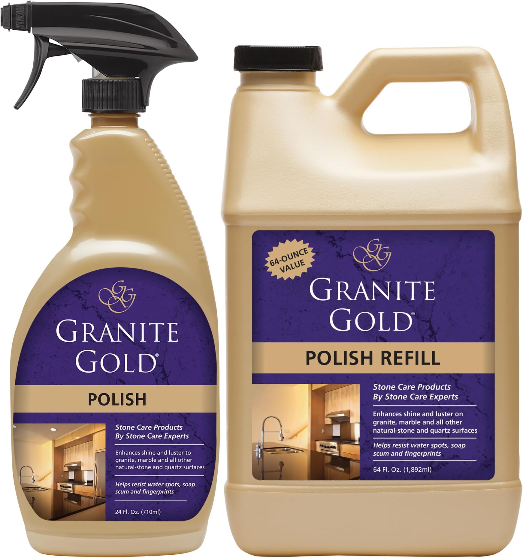 Amazon.com: Granite Gold Polish Spray, Streak-Free Shine for Granite ...