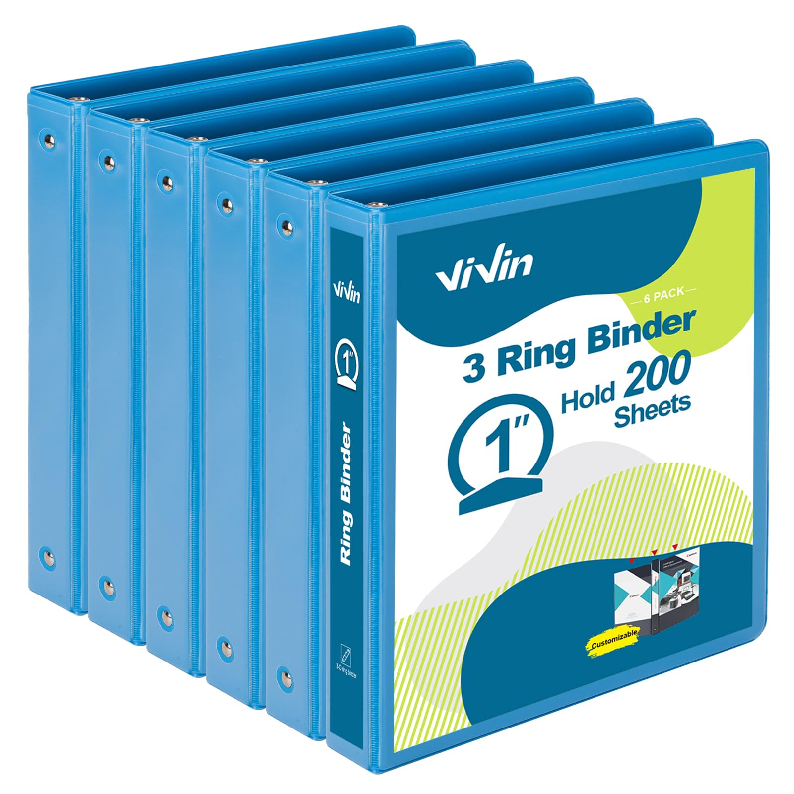 Snapklik.com : ViVin 1 Inch Round Ring View Binder For Durability ...