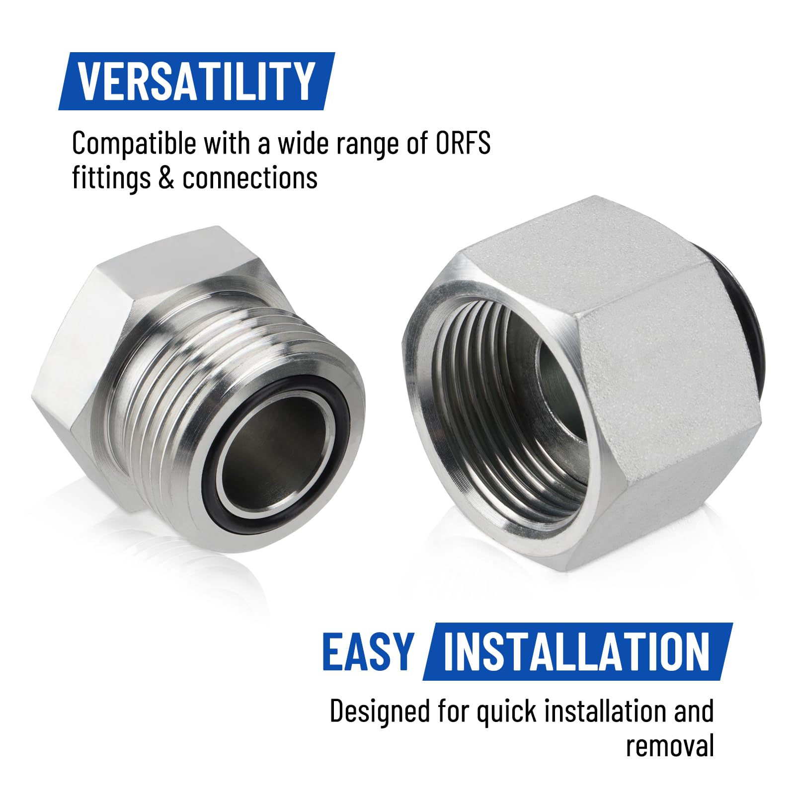 Snapklik.com : SPARKWHIZ 64 Piece ORFS Cap & Plug Kit Hose Tube And ...