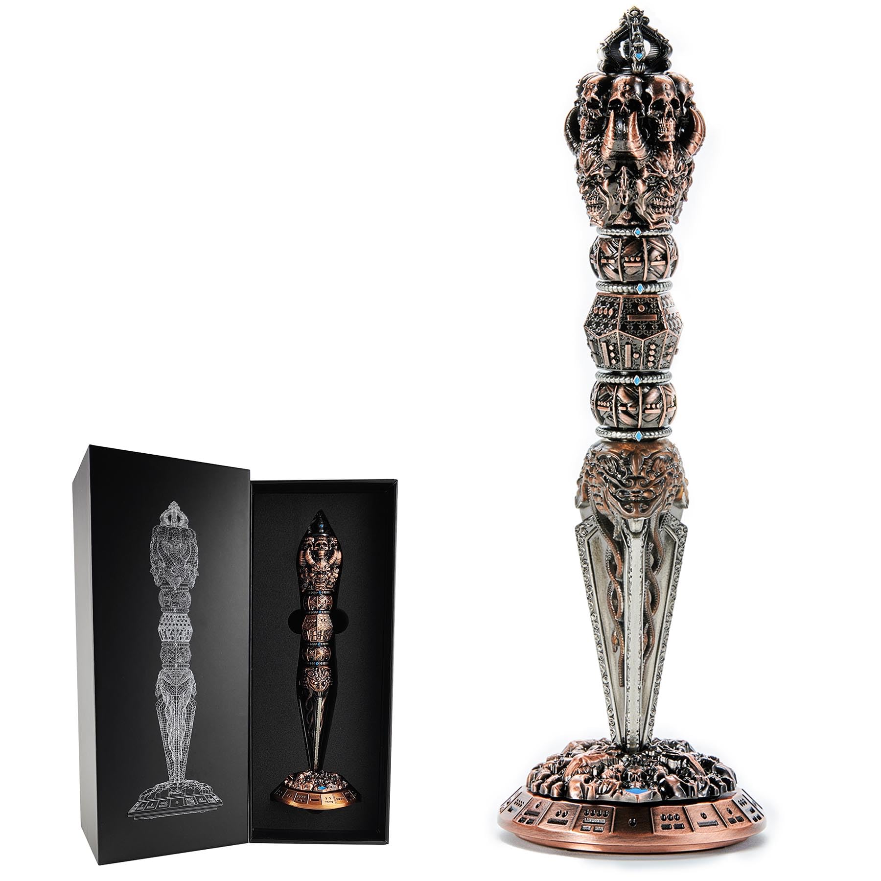 Amazon.com: Wand dice Unique Roulette Dice for DND Dungeons and Dragons 7 in 1 Metal Gyro ...