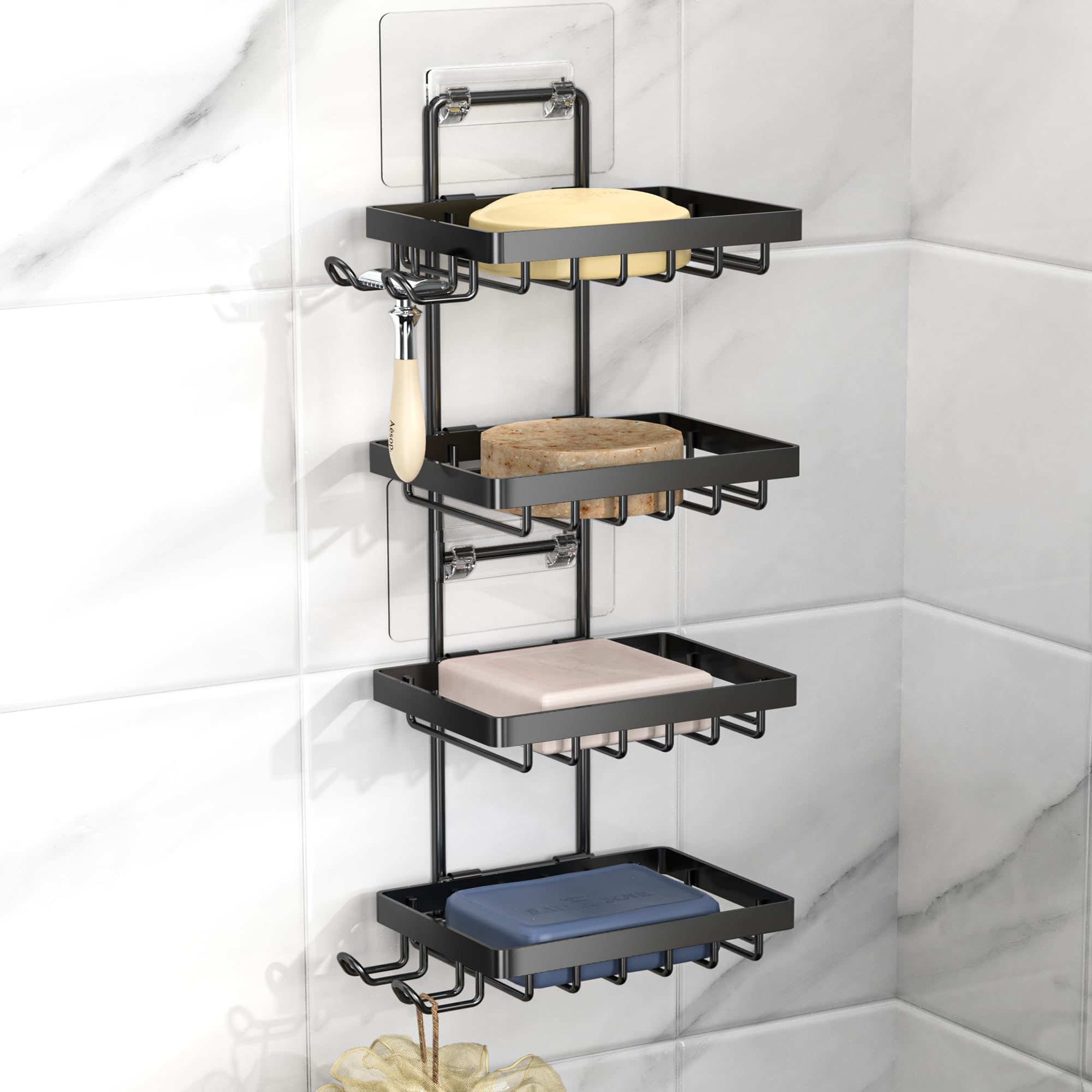 Amazon.com: WINKINE Soap Holder Compatible with Dr.Squatch Soap, 4 Tier ...