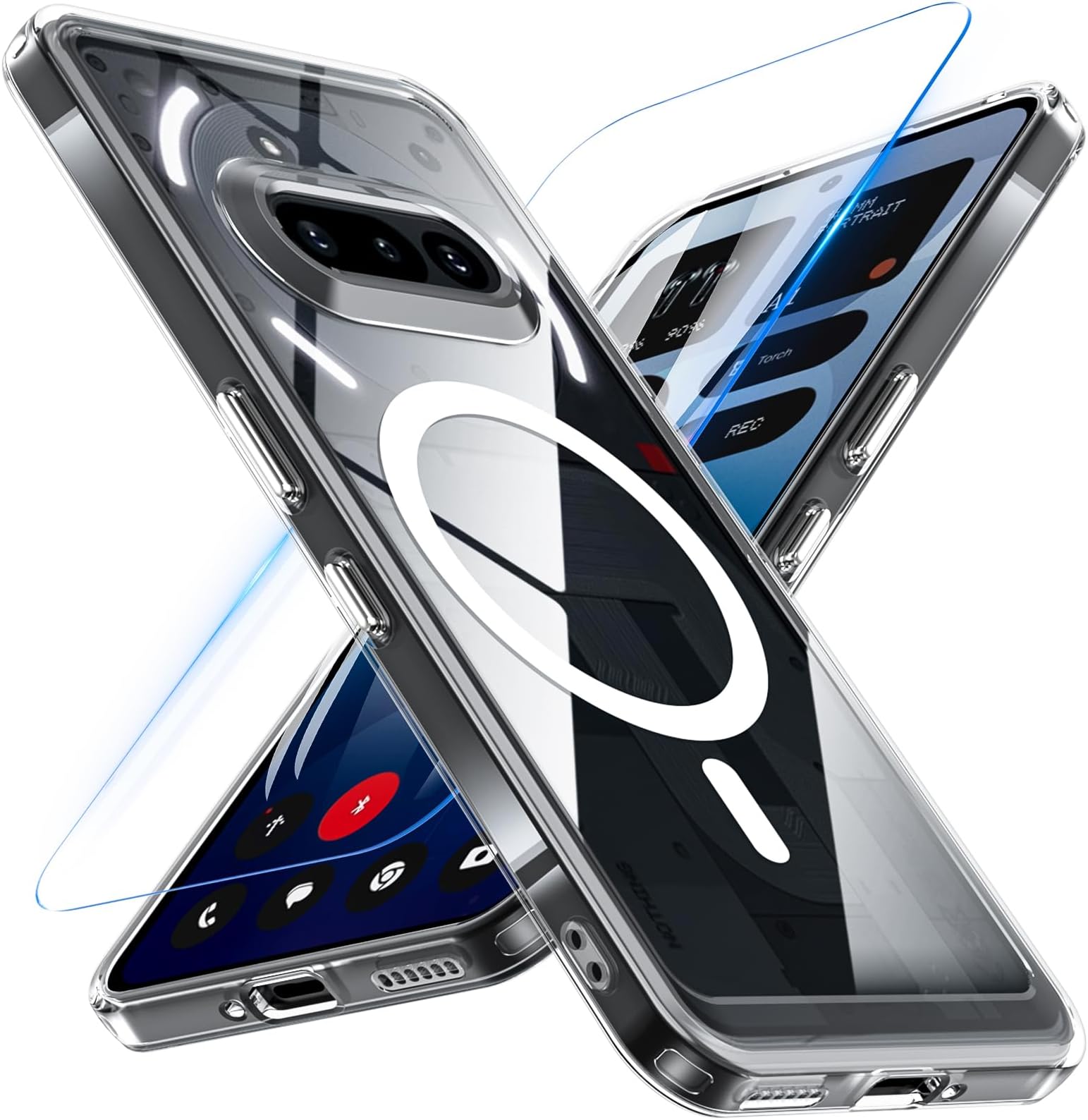 Amazon.com: RC1WD Magnetic for Nothing Phone (3a) Case with Screen ...