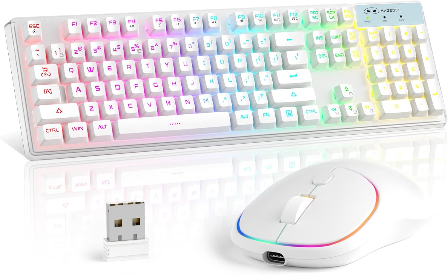 Amazon.com: Wireless Gaming Keyboard and Mouse Combo, MageGee V550 2.4G ...