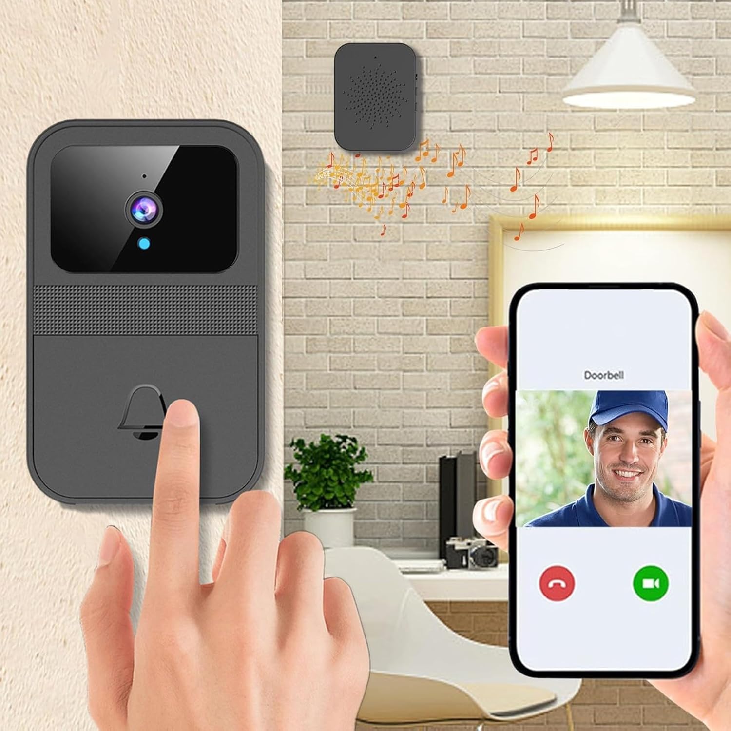 Amazon.com: Smart Doorbell - Intelligent Wireless Remote Video Doorbell ...