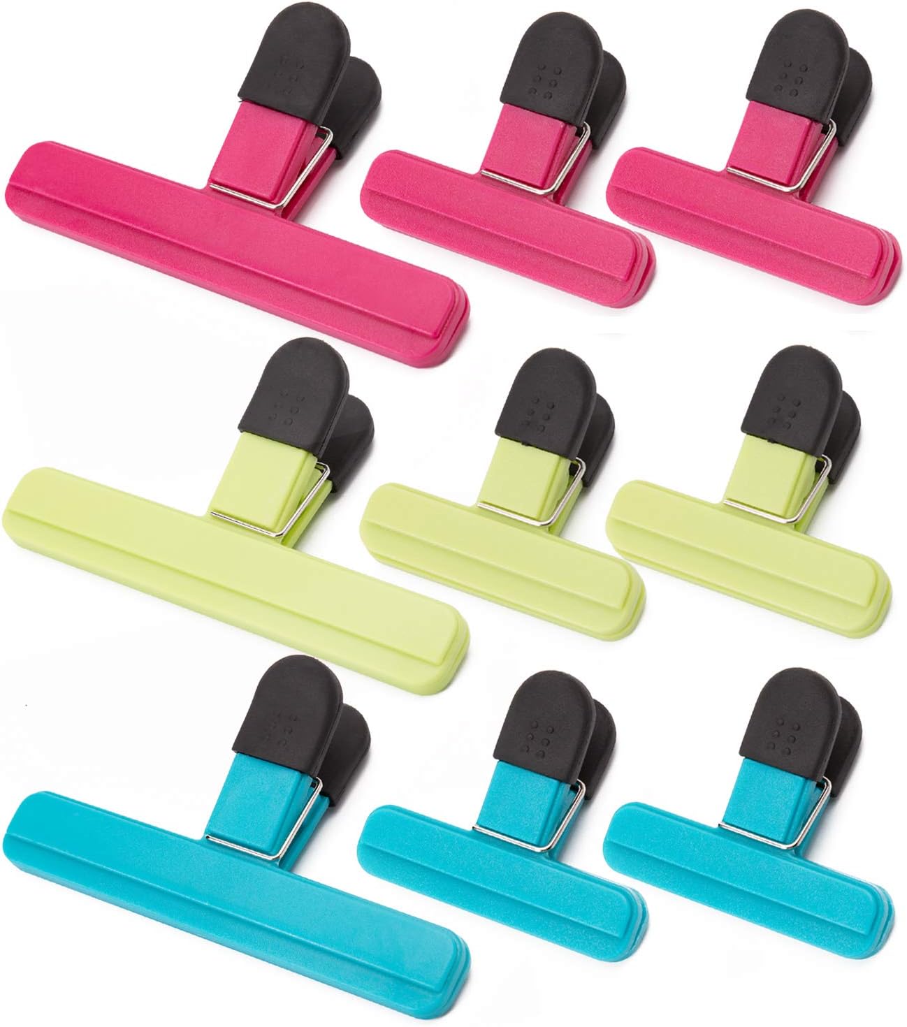 9 Pieces Large Chip Bag Clips Food Clips Heavy Duty Air Tight Seal Grip ...