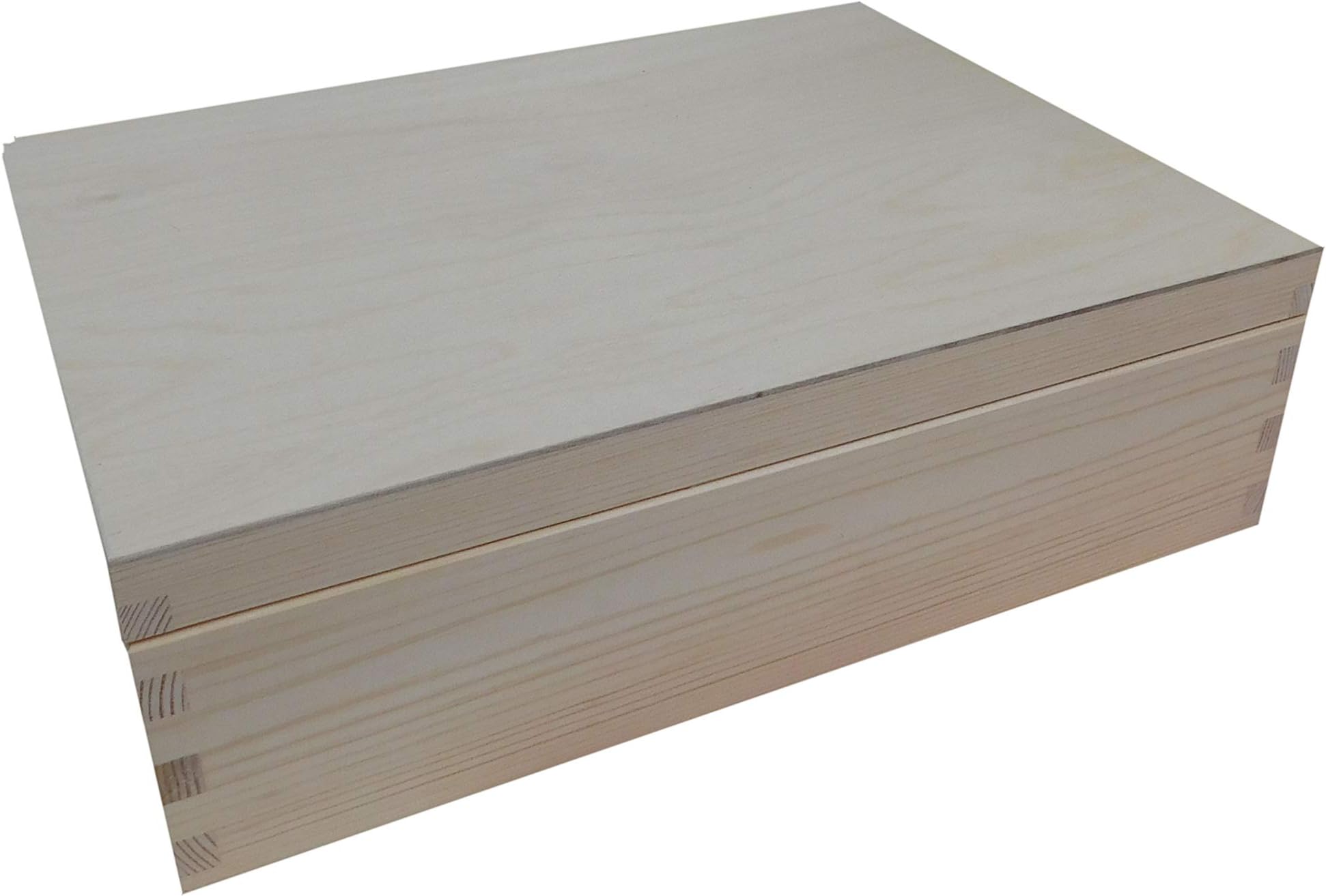 HomeDecoArt Unpainted Natural Wooden Box - Souvenir A4 Size Memory Box ...