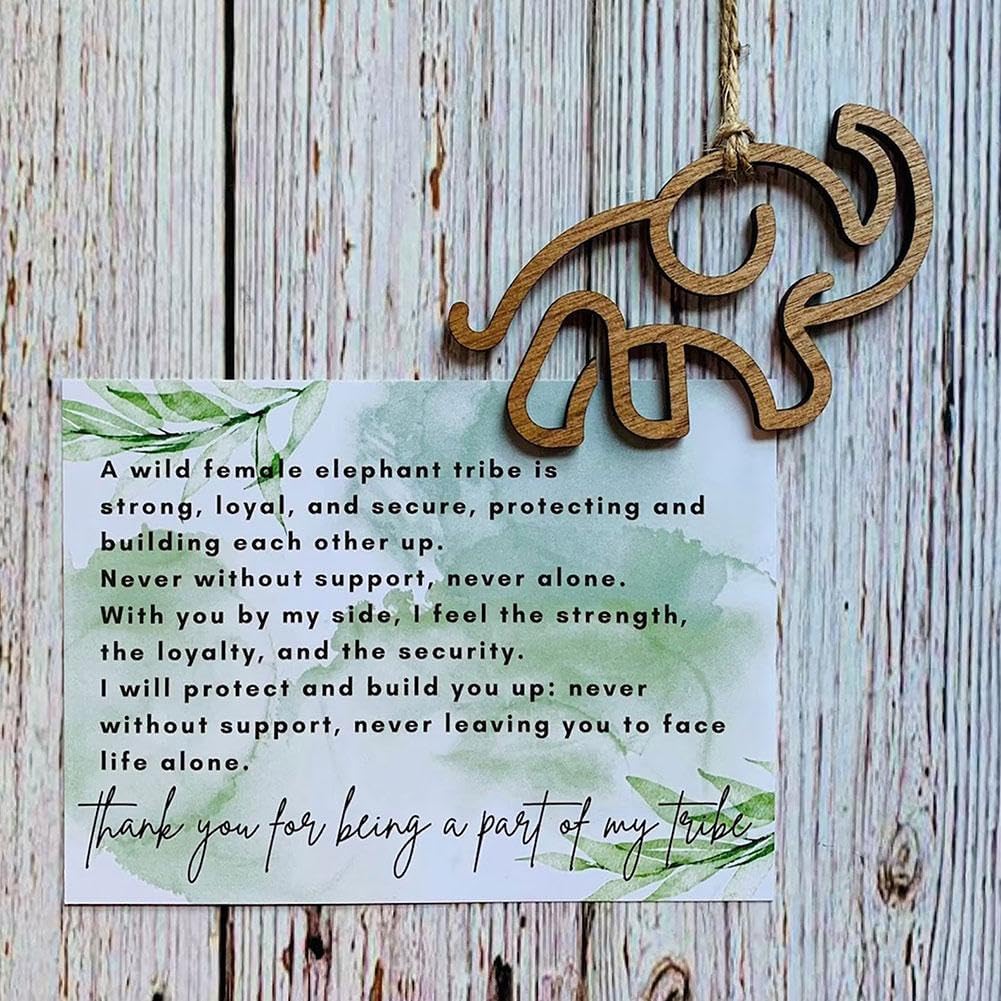 Amazon.com: Sisterhood & Friendship Elephant Ornament, Wooden Elephant ...