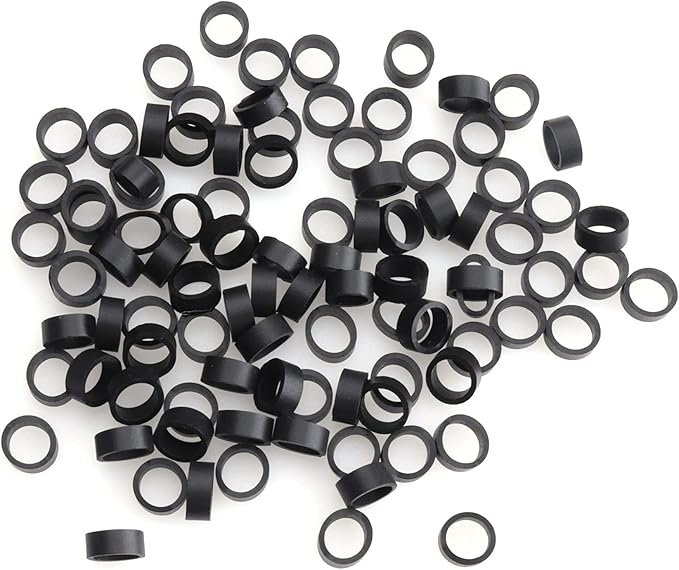 Amazon.com: Ruwado 200 Pcs Silicone Cable Ties 12 MM OD Reusable Rubber ...