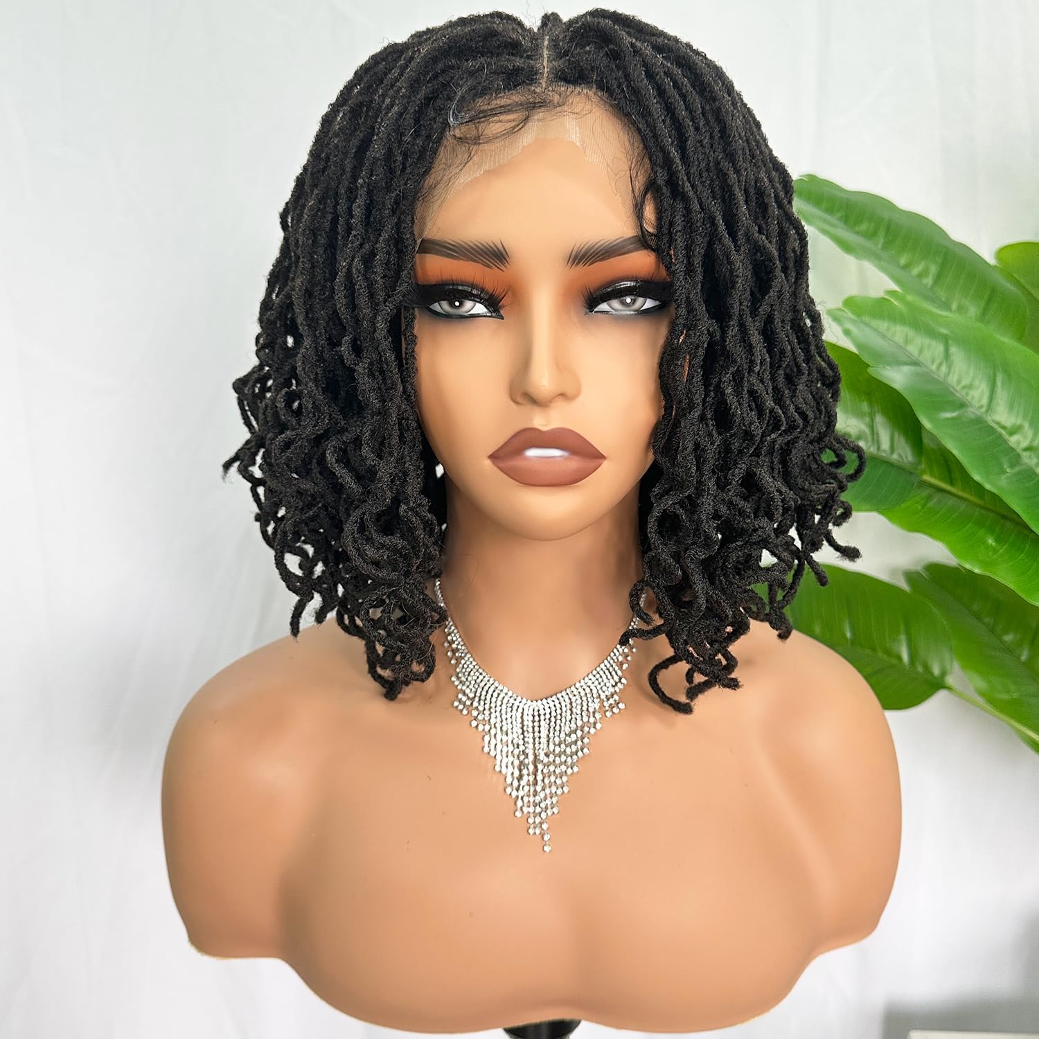 Amazon.com : Fancy Hair Short Dreadlock Wig Faux Locs Wig Ombre Red ...