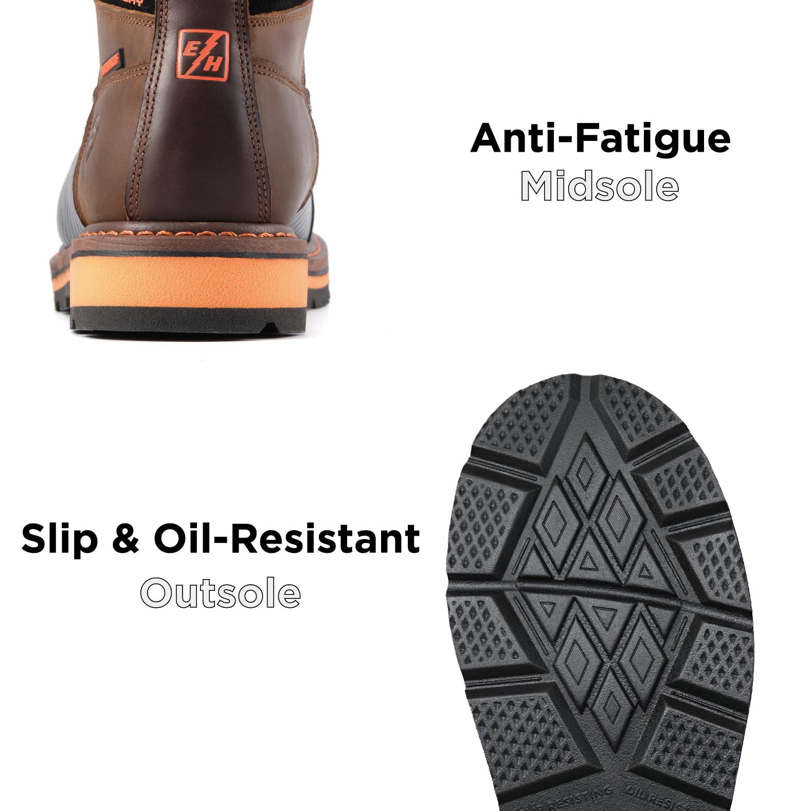 Snapklik.com : Mens 6" Heavy Duty Soft Toe Waterproof Work Boot ...