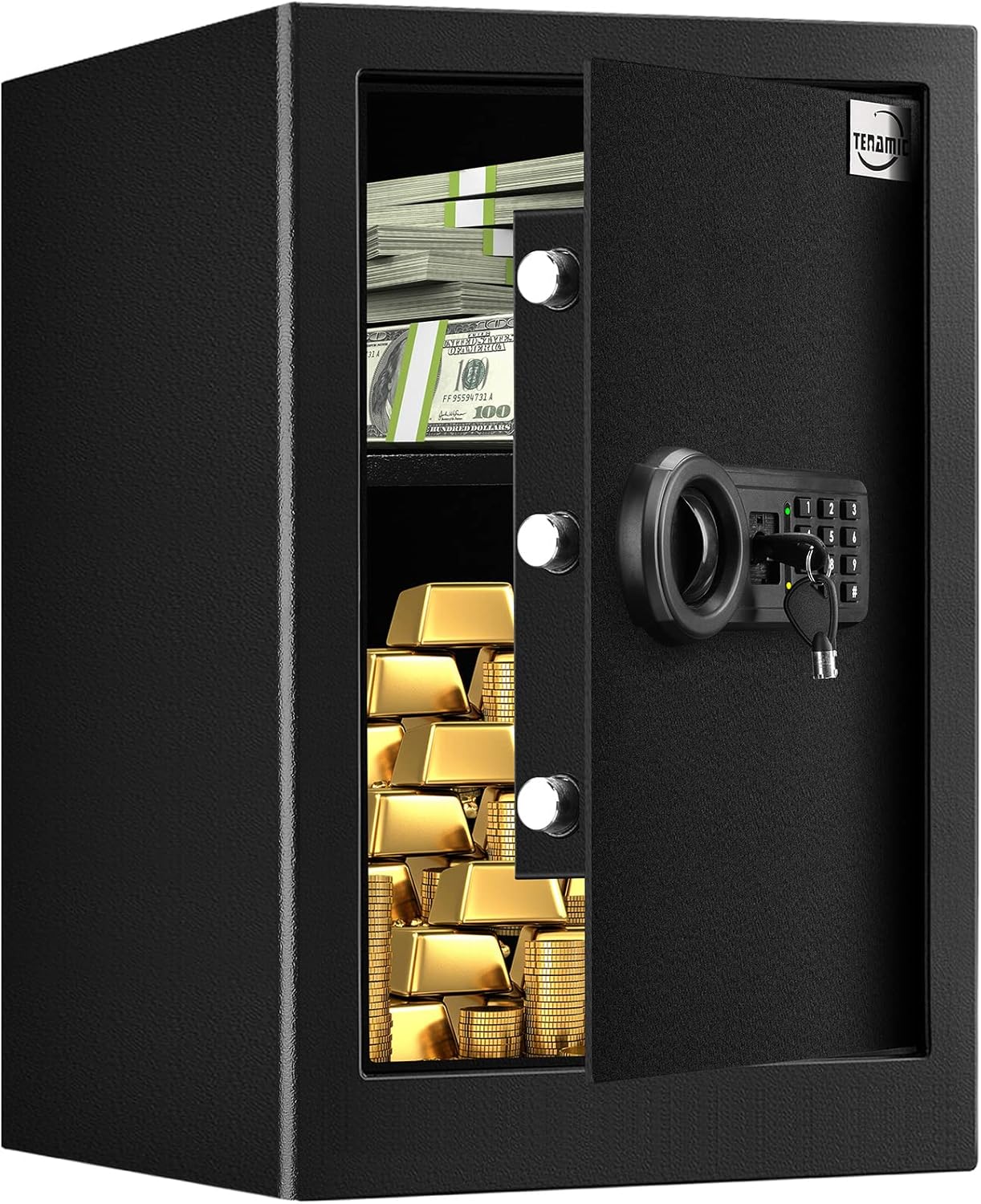 Tenamic Safe Box 2.0 Cuft Fireproof Waterproof Home Safe, Keypad Large ...