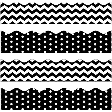 Amazon.com : 60 Feet Bulletin Board Borders, Scalloped Rolled Border ...