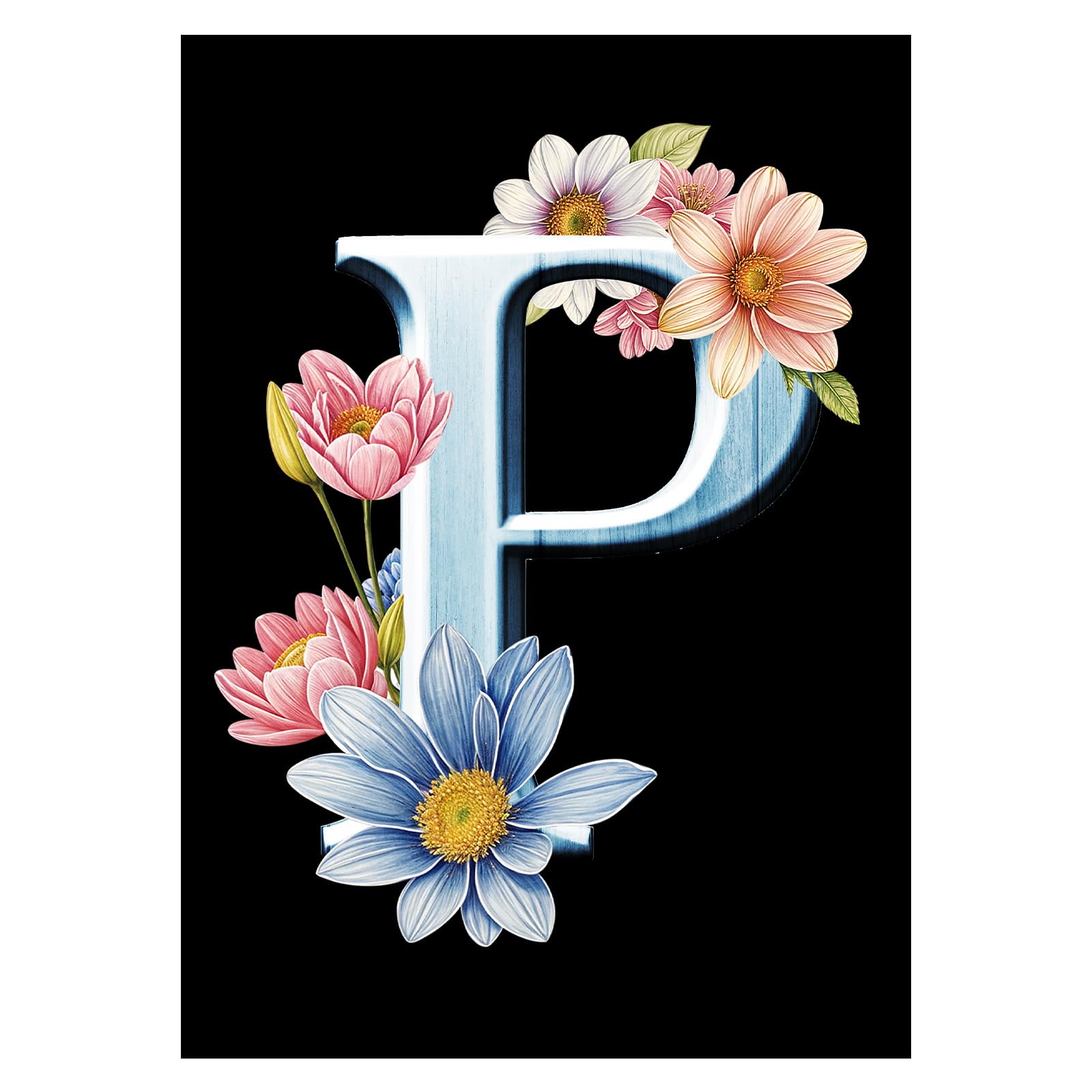 Amazon.com: YOYA 5D Diamond Painting Letters with Flower, Diamond Art ...