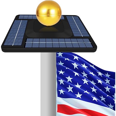 Amazon.com : RAYSLIT Flag Pole Light Solar Powered 2835 Lumen - Solar ...