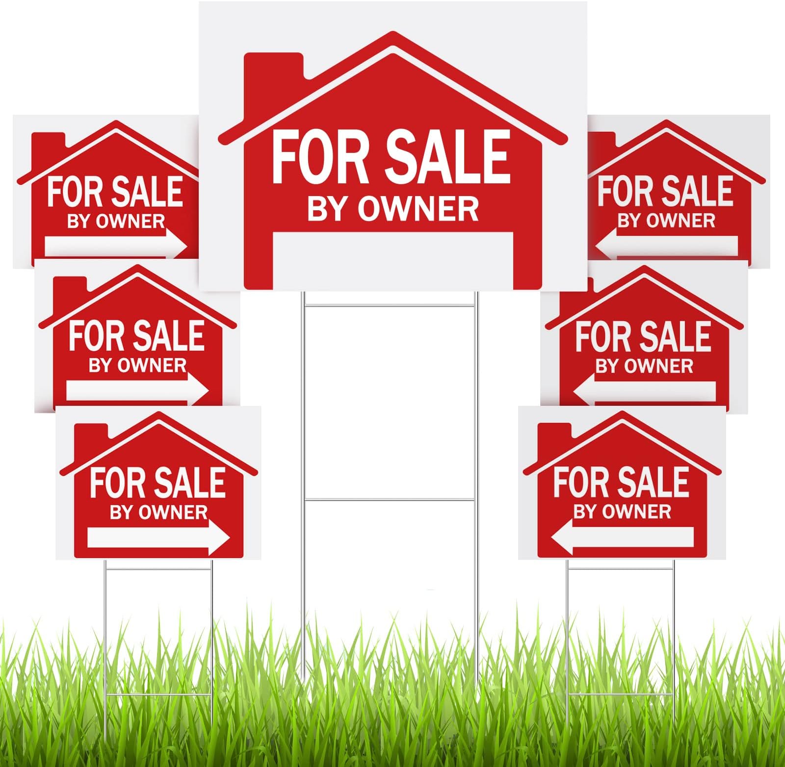 Amazon.com : 3PC Home For Sale Sign with Stakes, 17 Inches by 13 Inches ...