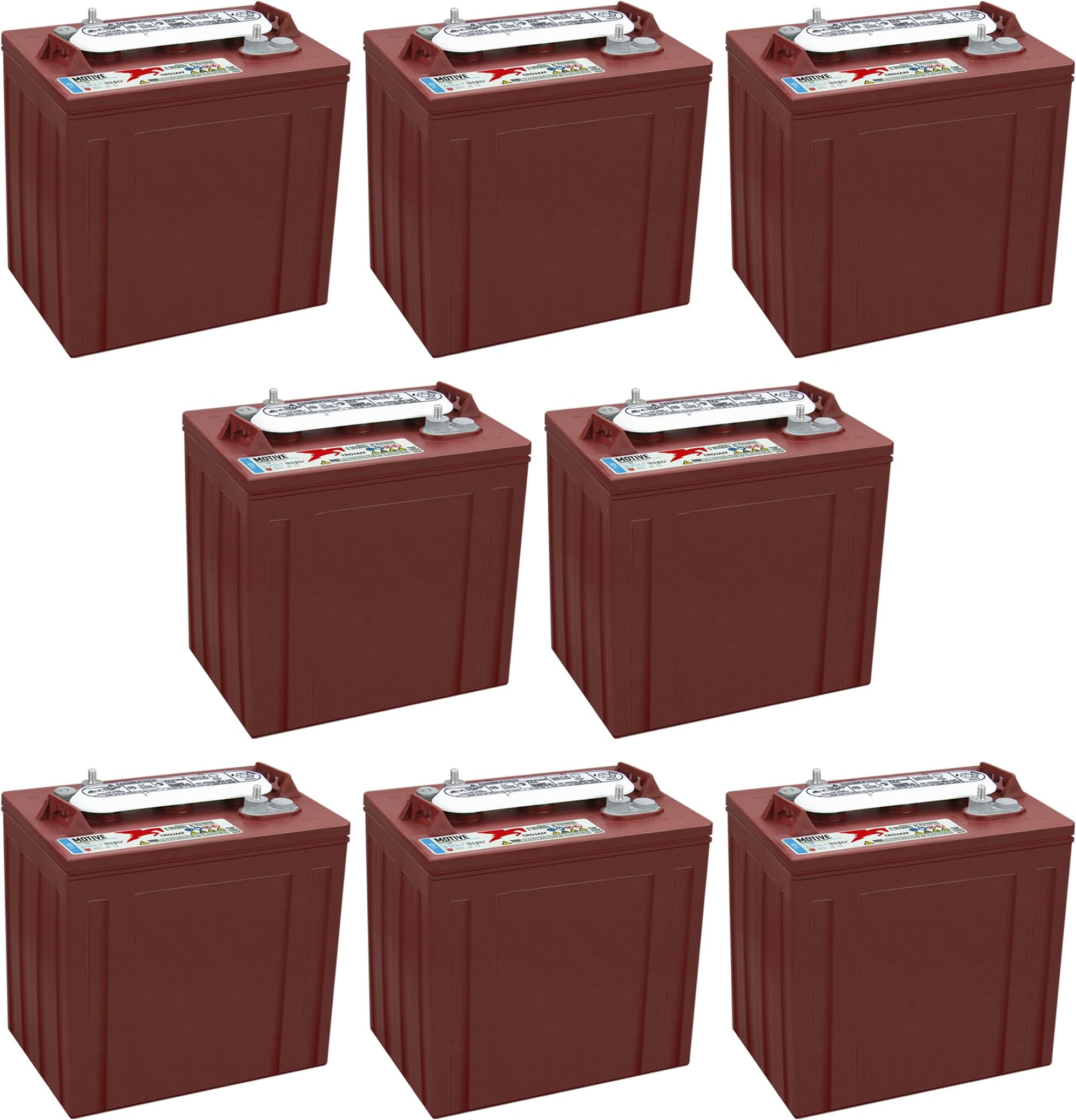 Amazon.com: Trojan T-125 240Ah, 6V Deep Cycle Battery - 8 Pack : Automotive