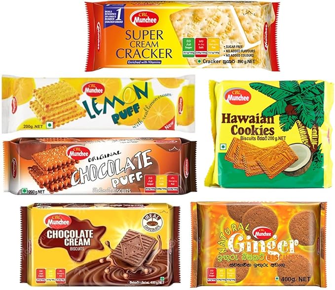 Munchee Biscuits Assorted Pack of 6 by Serendib : Amazon.co.uk: Grocery