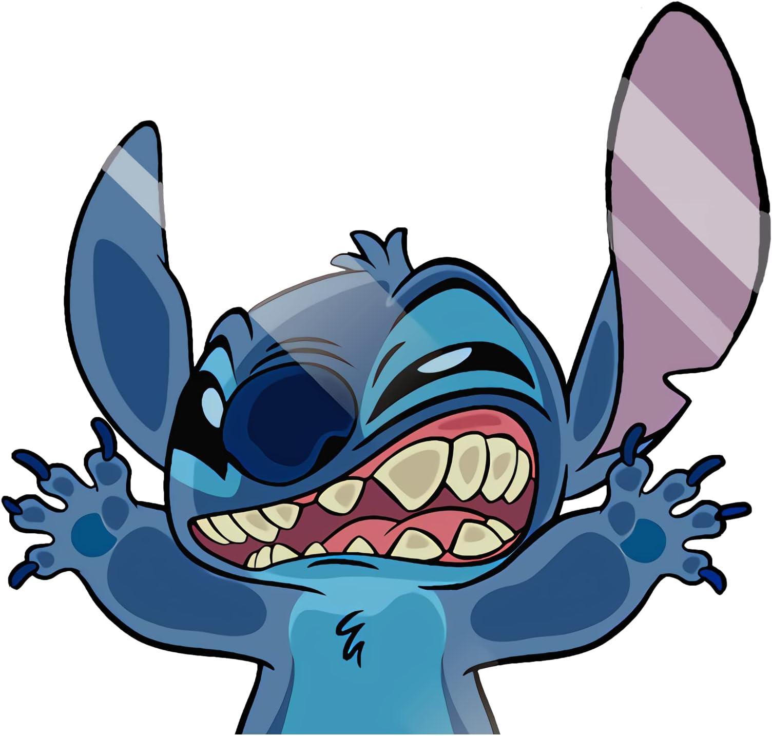 Amazon.com - Stitch Funny Hitting Glass Cartoon Anime Cartoon Vinyl ...