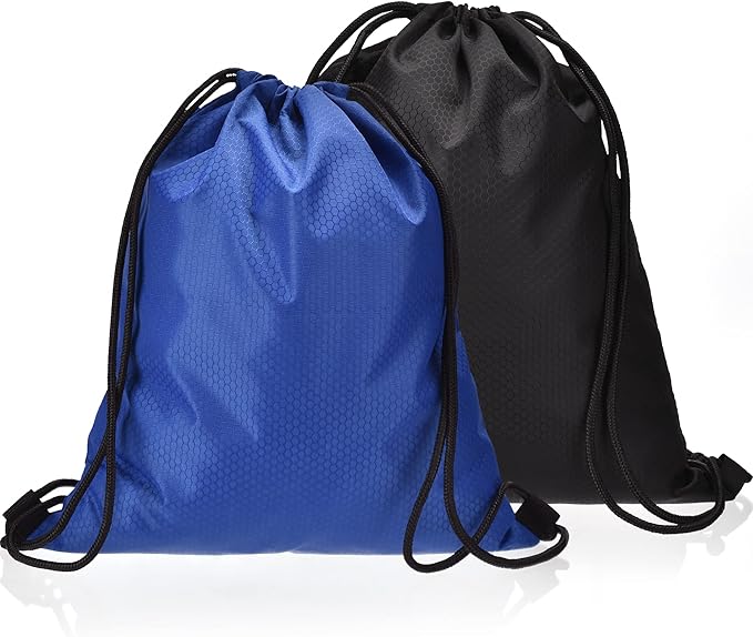 2 pcs Thickened Drawstring Bags,Gym Backpack,Drawstring Gym Bag,Water ...