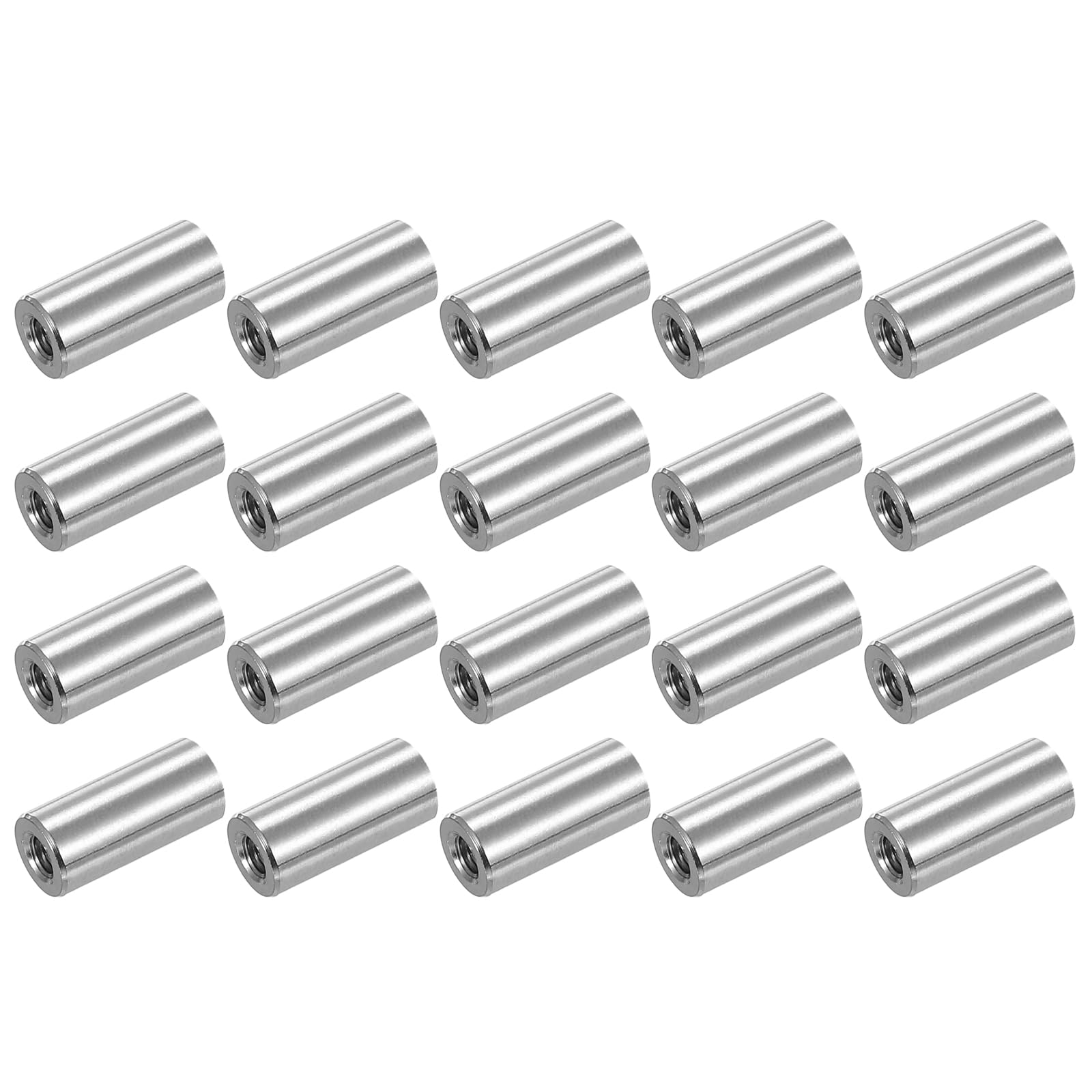 Angoily 10 Pcs Round Connector Nuts Stainless Steel Coupling Nuts Rod ...