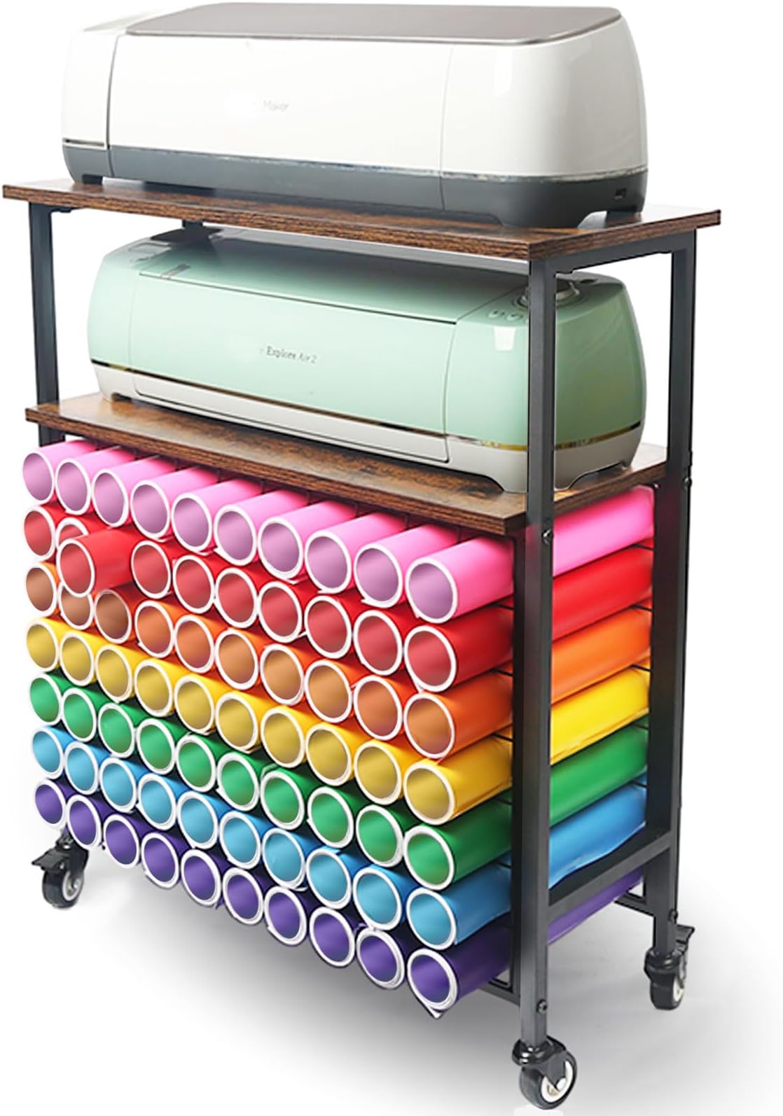 Amazon.com: Mobile Vinyl Roll Holder Cart - 40 Compartments Vinyl ...