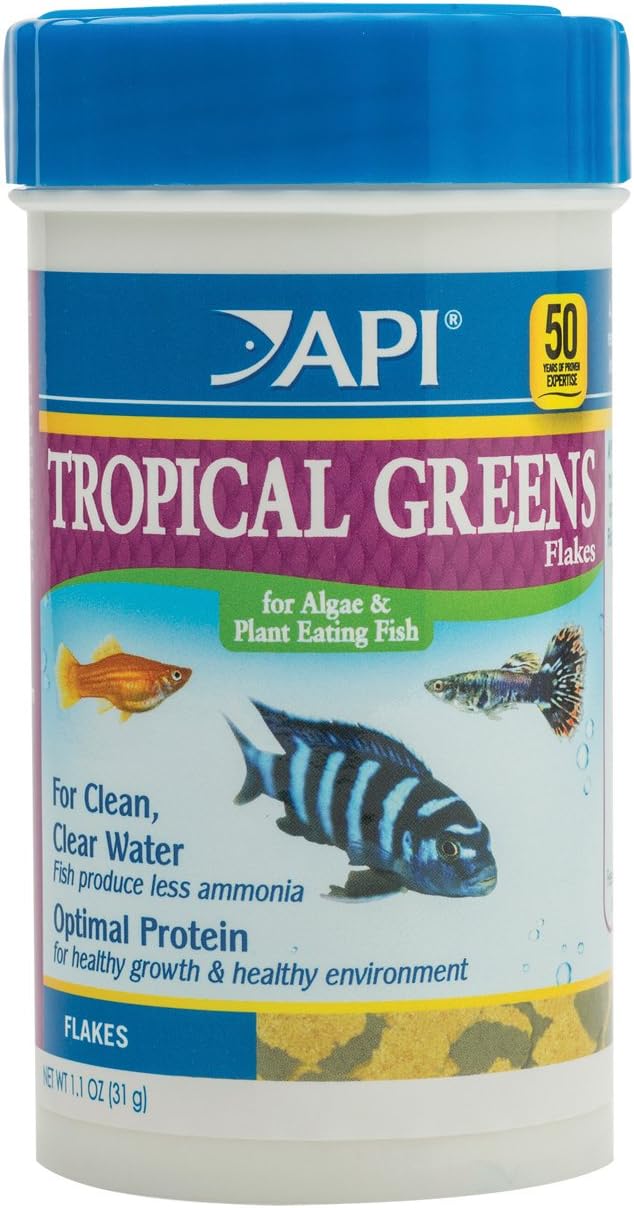Amazon.com: API TROPICAL GREENS FLAKES Tropical Fish Greens Flakes Fish ...