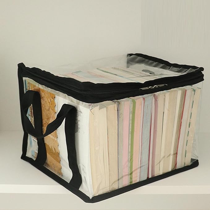 Amazon.com: AUNMAS Clear Book Storage Bag with Transparent Design ...
