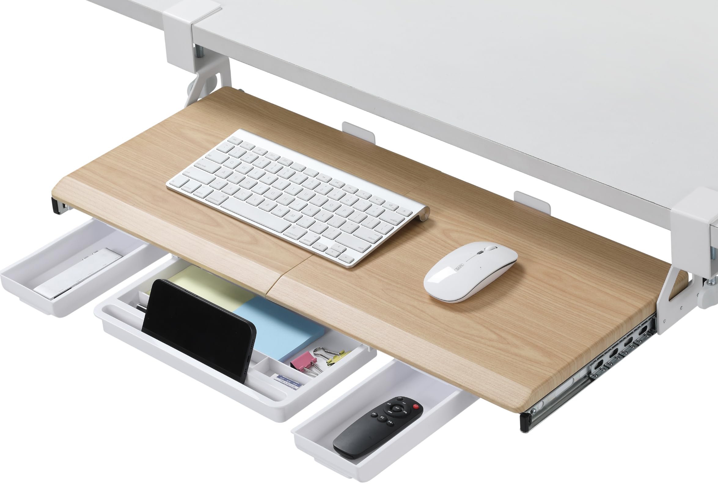 Amazon.com : ETHU Keyboard Tray Under Desk, Pull Out Keyboard & Mouse ...