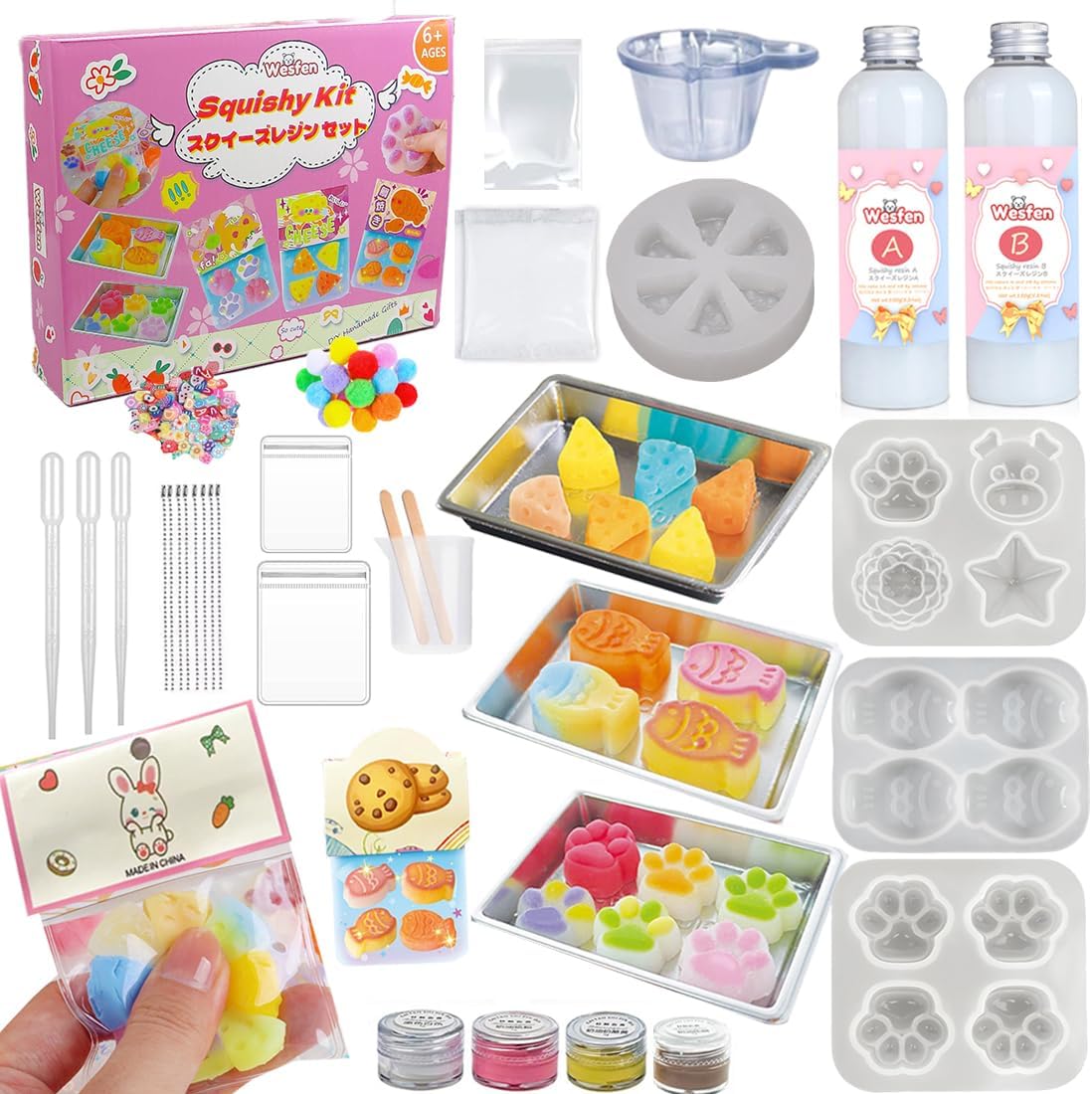 Wesfen Mini Squishy Kit Easy-to-Use Squishy Kit - 1:1 AB Liquid ...