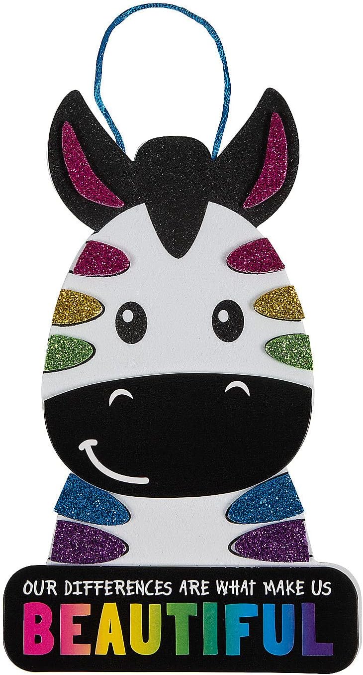 Amazon.com: Fun Express Rainbow Zebra Sign Craft Kit, Makes 12 : Toys ...