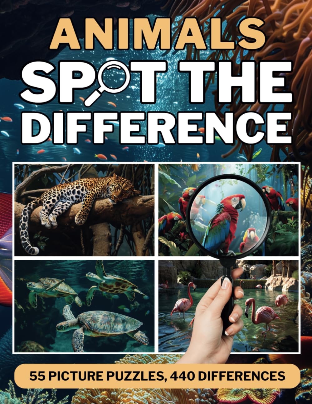 Amazon.com: Animals Spot the Difference Book for Adults: 55 Easy and ...