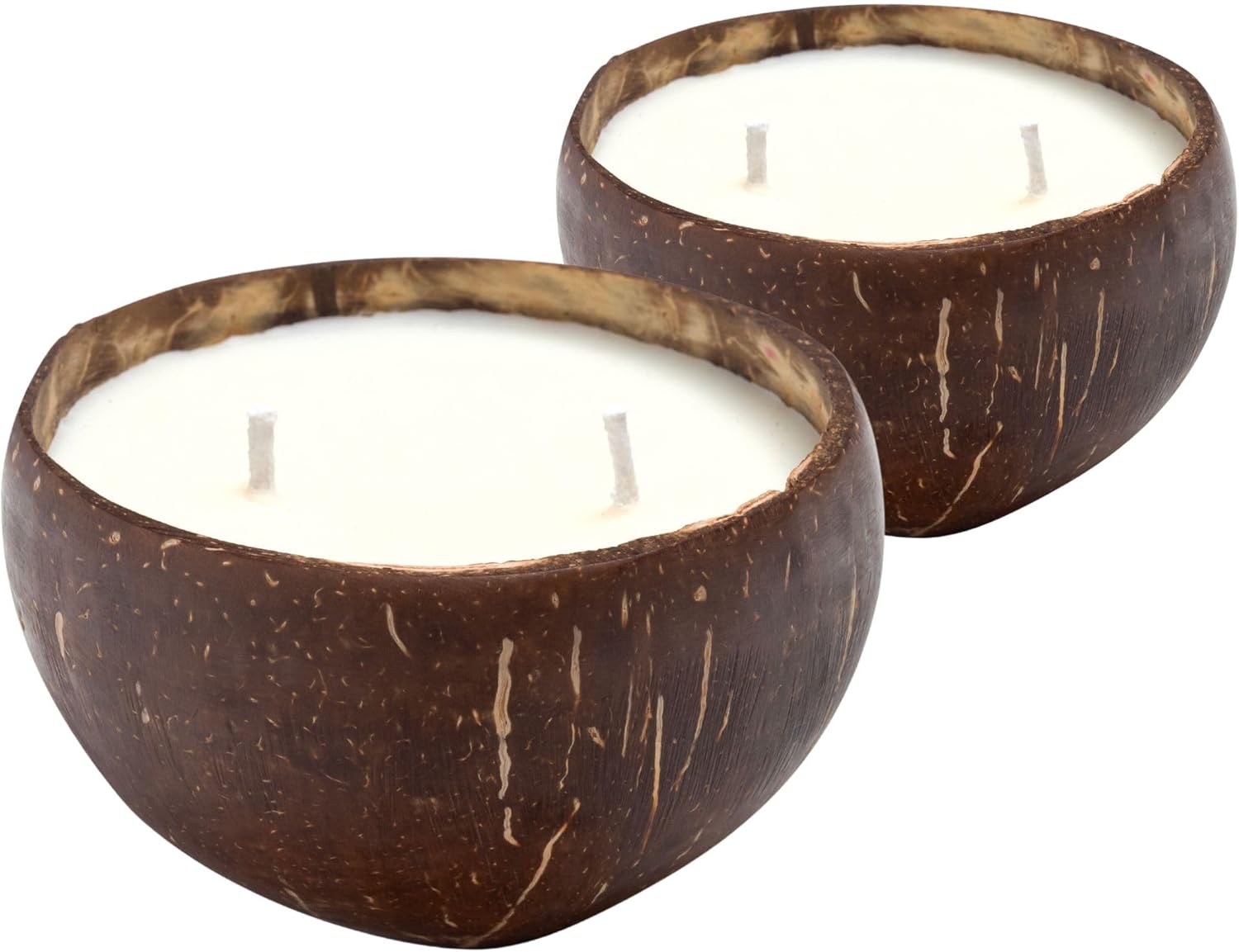 Amazon.com: Frezco Lemongrass Scented Reclaimed Coconut Shell Candle ...
