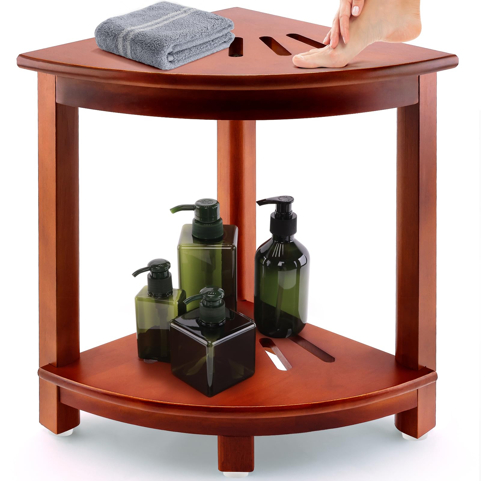 Amazon.com: Consevisen Shower Foot Rest 17 Inch - Corner Shower Stool ...