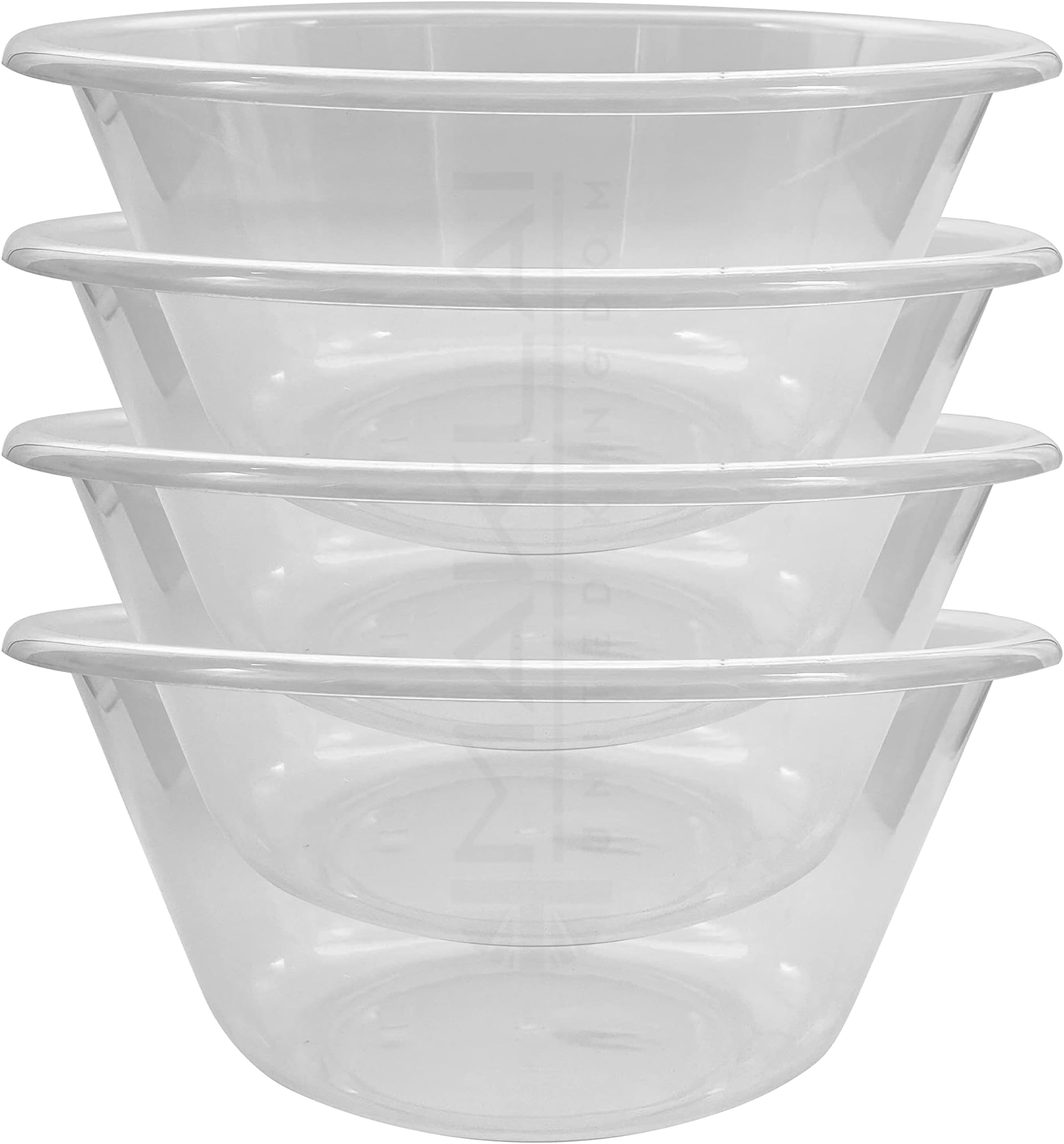 Set of 2 Plastic Mixing Bowls (20cm) (2000ml) : Amazon.co.uk: Home ...