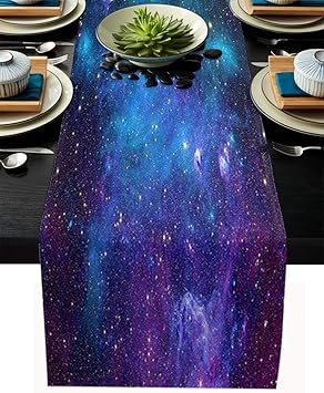 Amazon.com: Dining Table Runner Dresser Scarf Linen Burlap Fabric ...