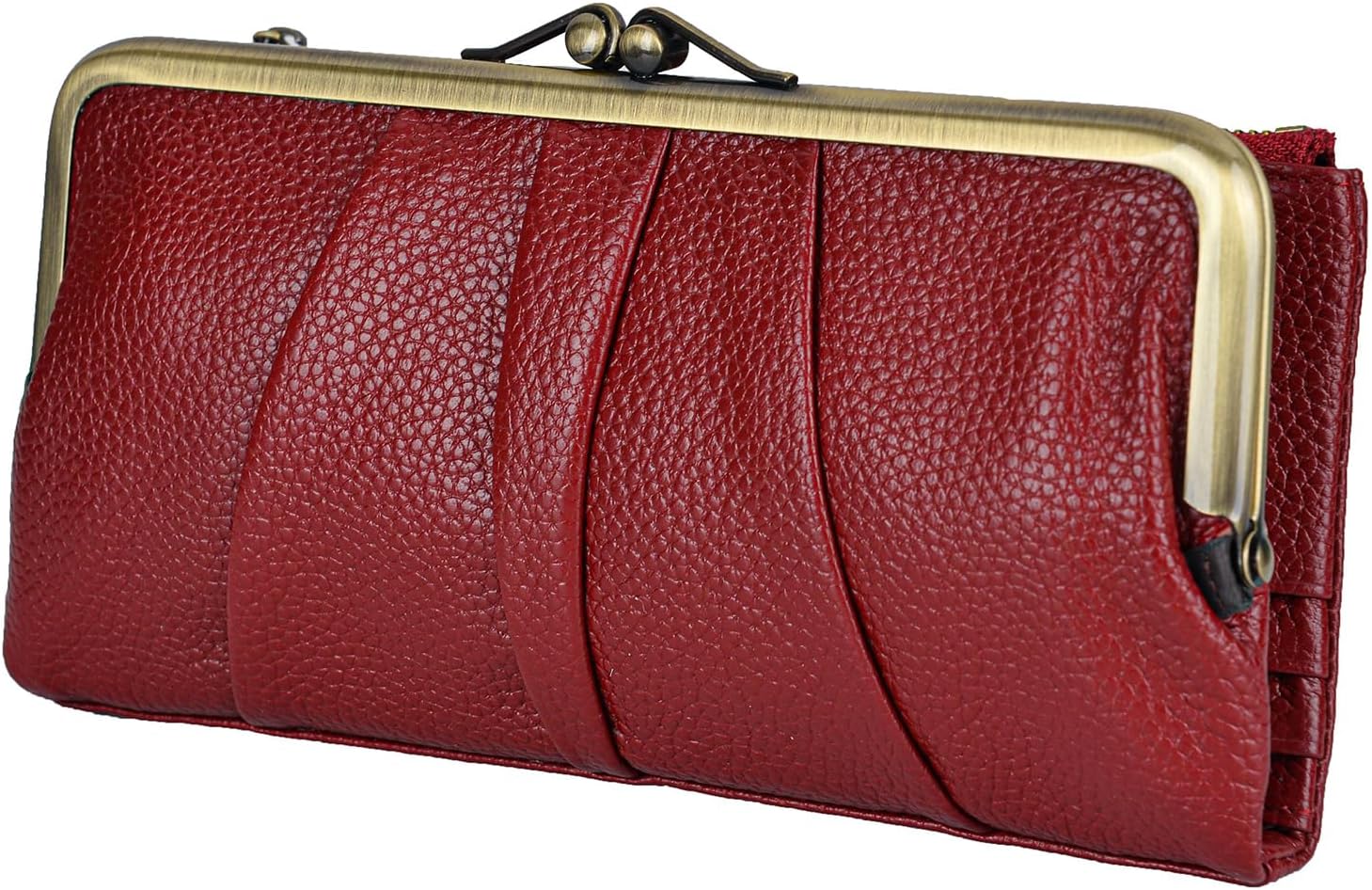 Amazon.com: Karoukee Large Bifold Wallet for Women Ladies Leather Phone ...