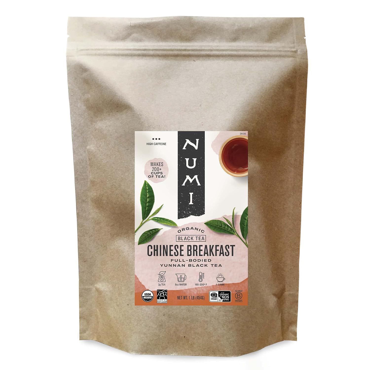 Amazon.com : Numi Organic Chinese Breakfast Loose Leaf Tea, 16 Ounce ...