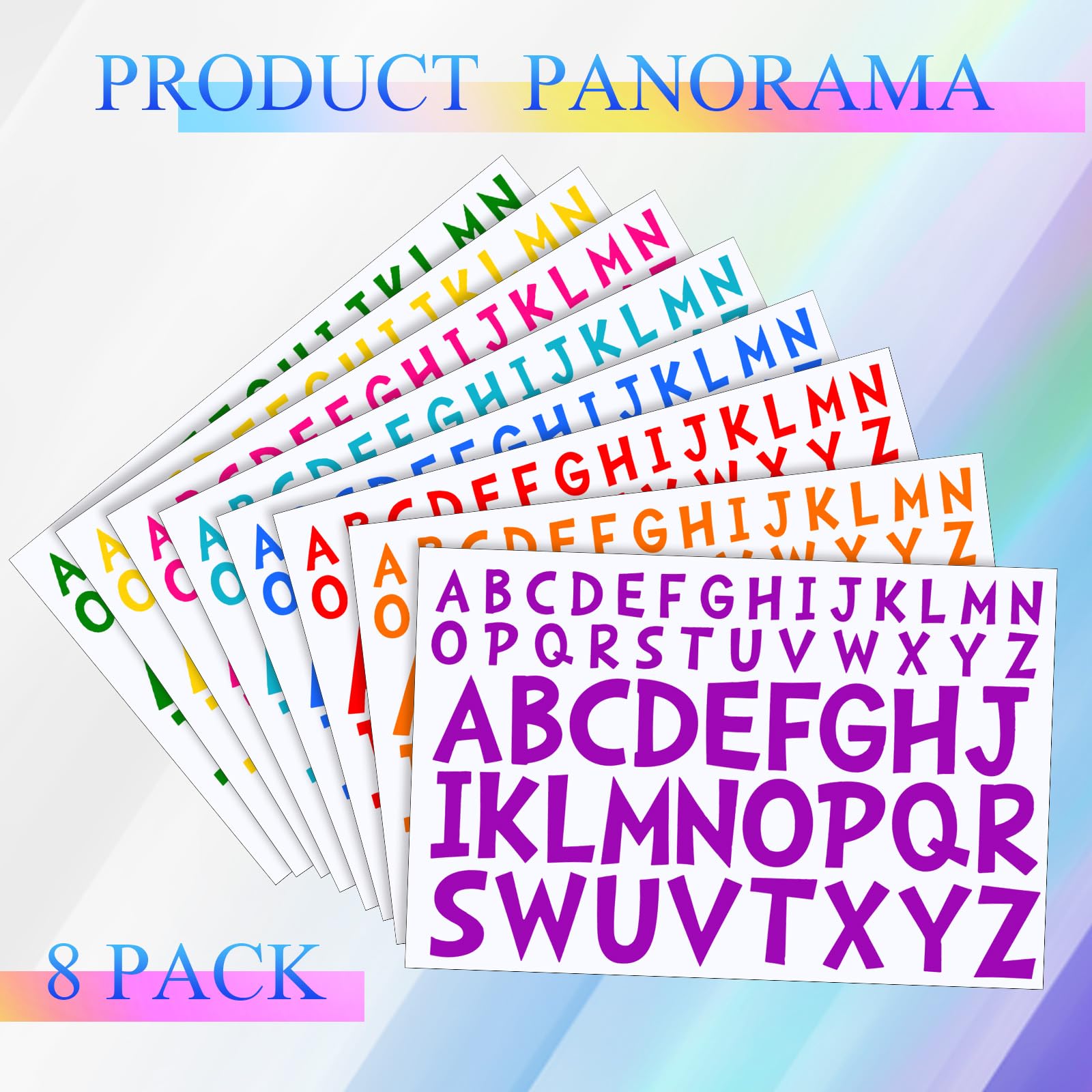 Snapklik.com : TaoBary 8 Sheets Letter Stickers Stick On Vinyl Letters ...
