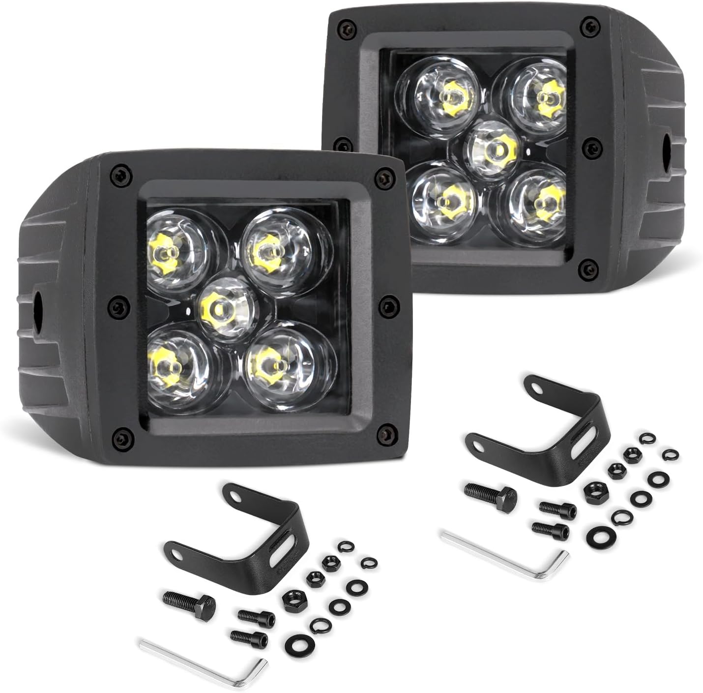 Amazon.com: OFFROADTOWN 3'' 120W LED Cubes with Wiring Harness : Automotive
