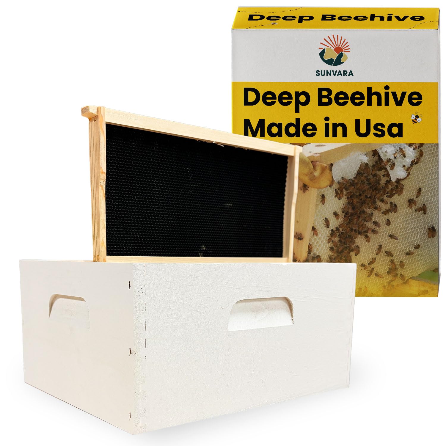 Snapklik.com : Honey Bee Hive Box - 10 Frame Deep Super 9-5/8" - Made ...