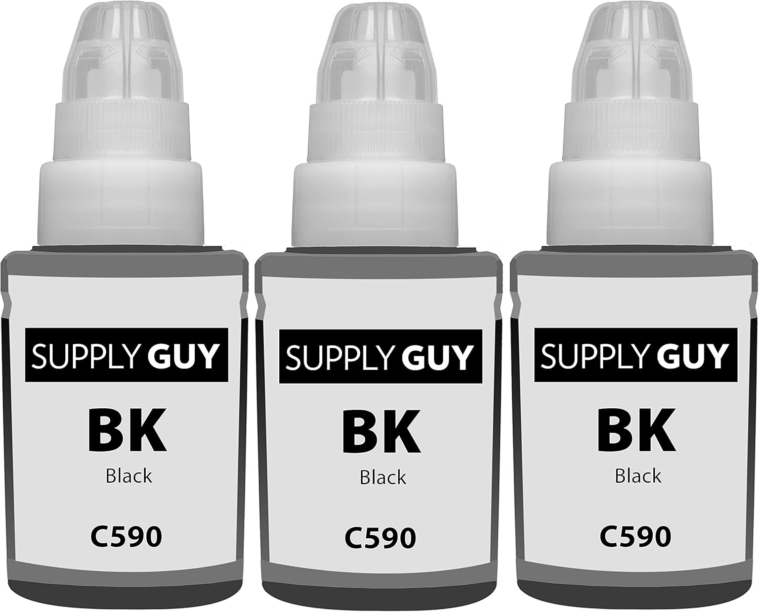 Supply Guy 3x Ink compatible with Canon GI-590 BK Black for Pixma G1500 ...