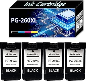 Amazon.com: PG-260 XL Black Ink Cartridges Replacement Compatible for ...