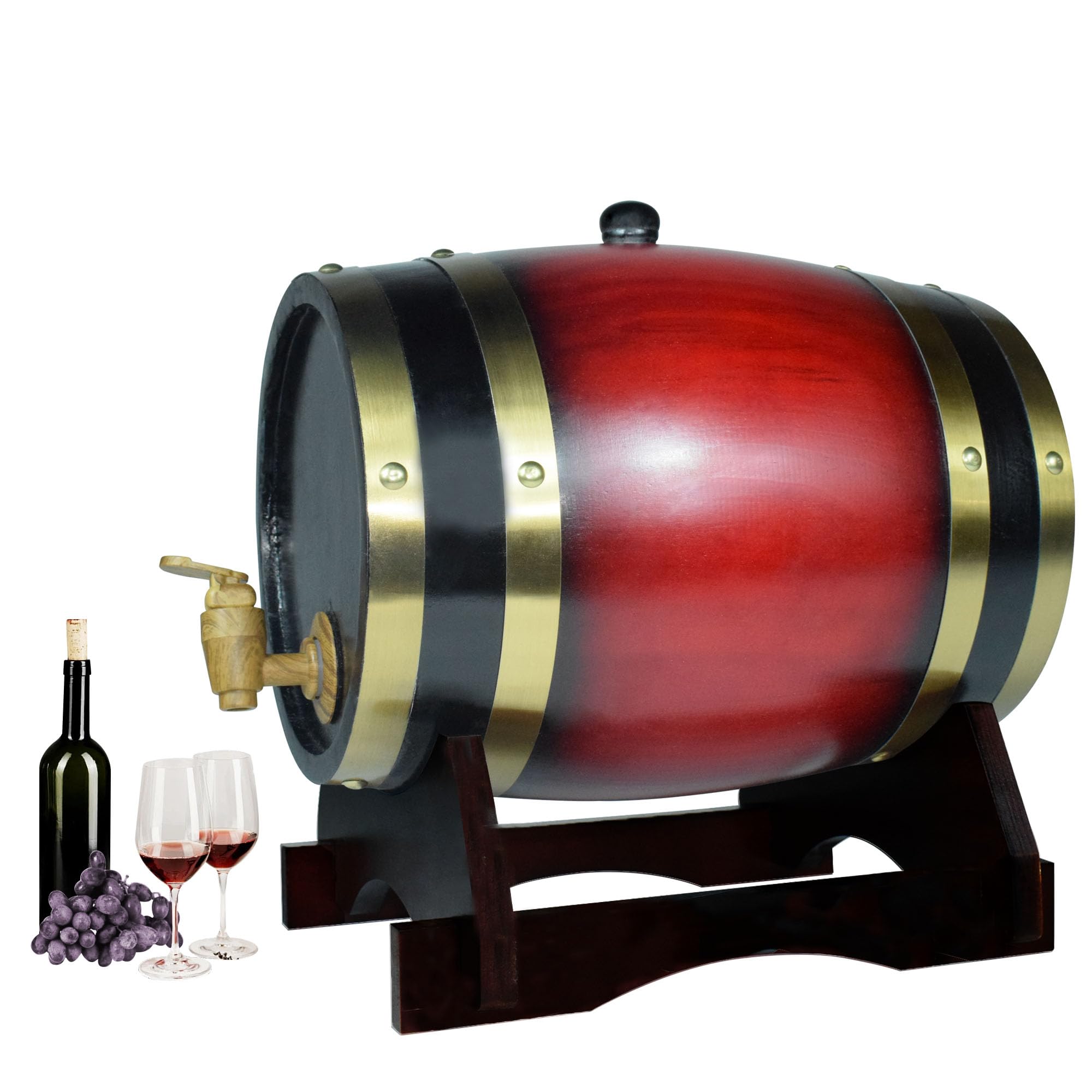 Amazon.com: 1.5L Whiskey Barrel Dispenser Oak Aging Barrels Home ...
