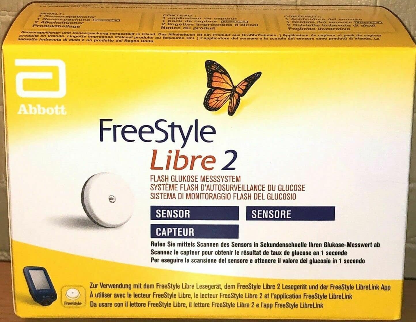 Abbot Freestyle Libre Sensor 2 Glukoseüberwachungssensor : Amazon.de ...