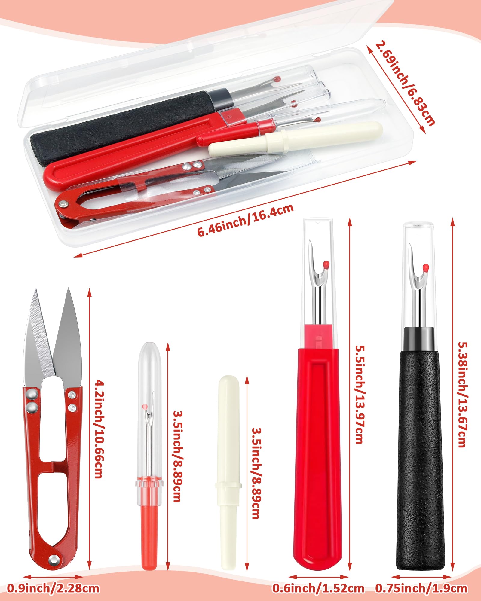 Snapklik.com : FIVEIZERO Seam Rippers For Sewing 2 Big And 2 Small ...