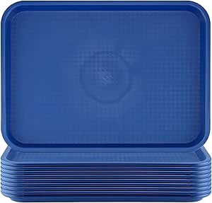 Amazon.com: HEIHAK 10 Pack Plastic Fast Food Tray, 14x10 Inch Plastic ...