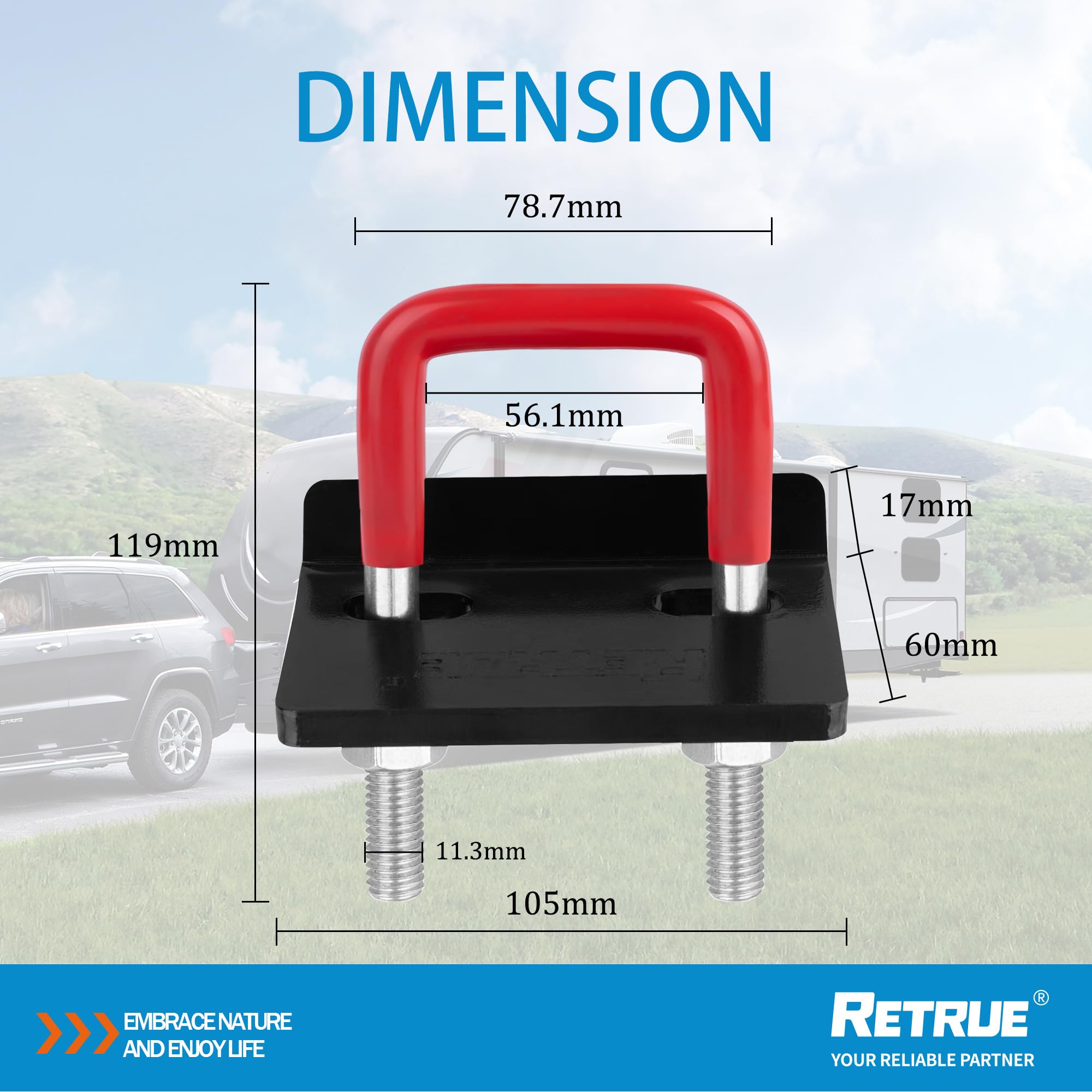 Snapklik.com : Anti Rattle Hitch Tightener 2 In And 1.25 In, Rubber ...